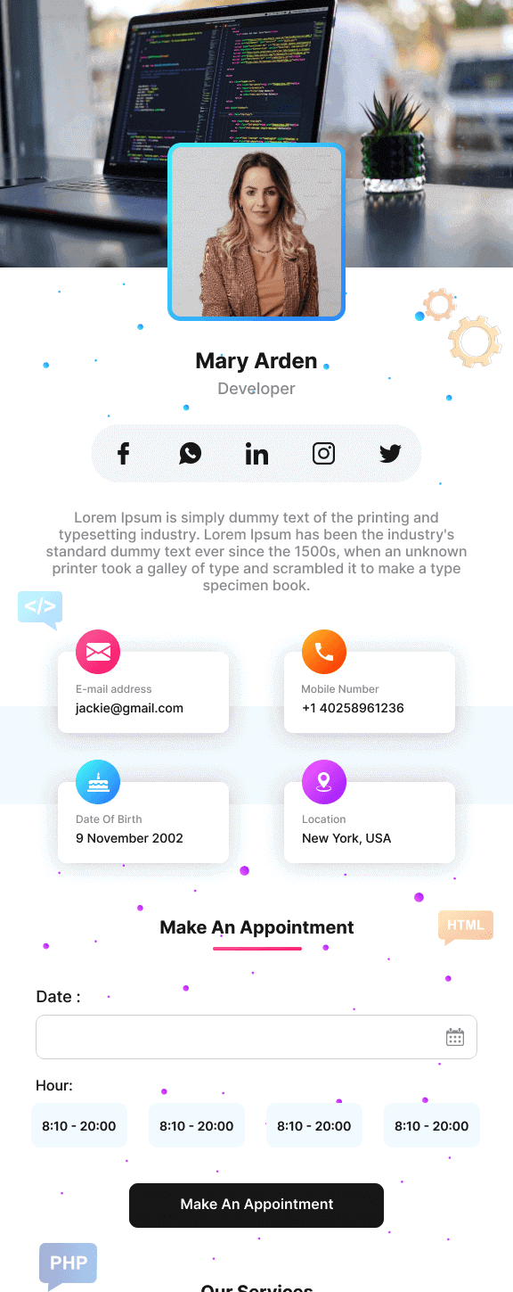 Digital visiting cards | online visiting cards